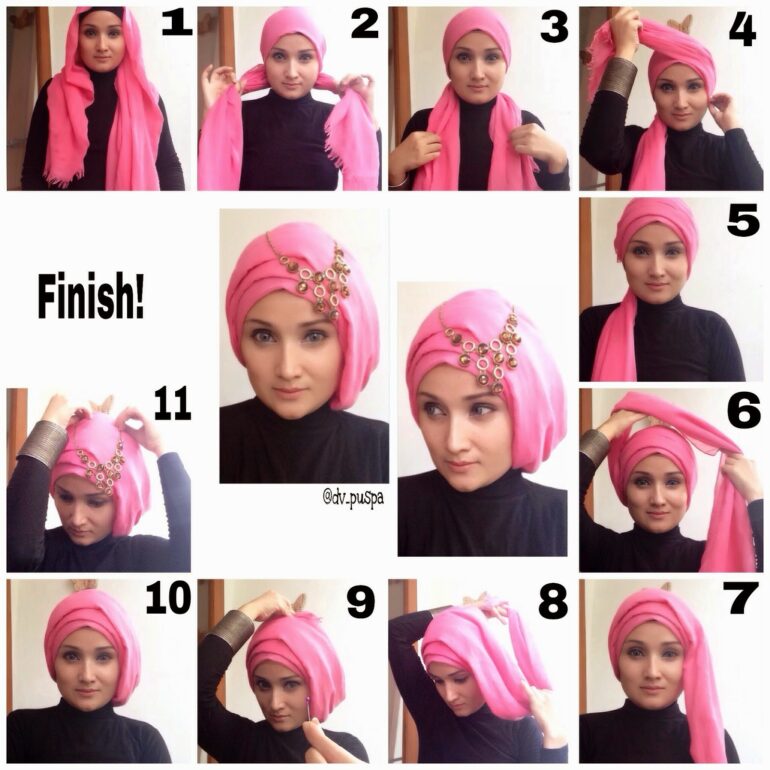 Tutorial Hijab Untuk Kebaya Yang Simple – Ragam Muslim